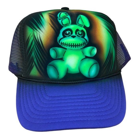 Nissin | Accessories | Fnaf Springtrap Neon Green Blue Hat Snapback ...
